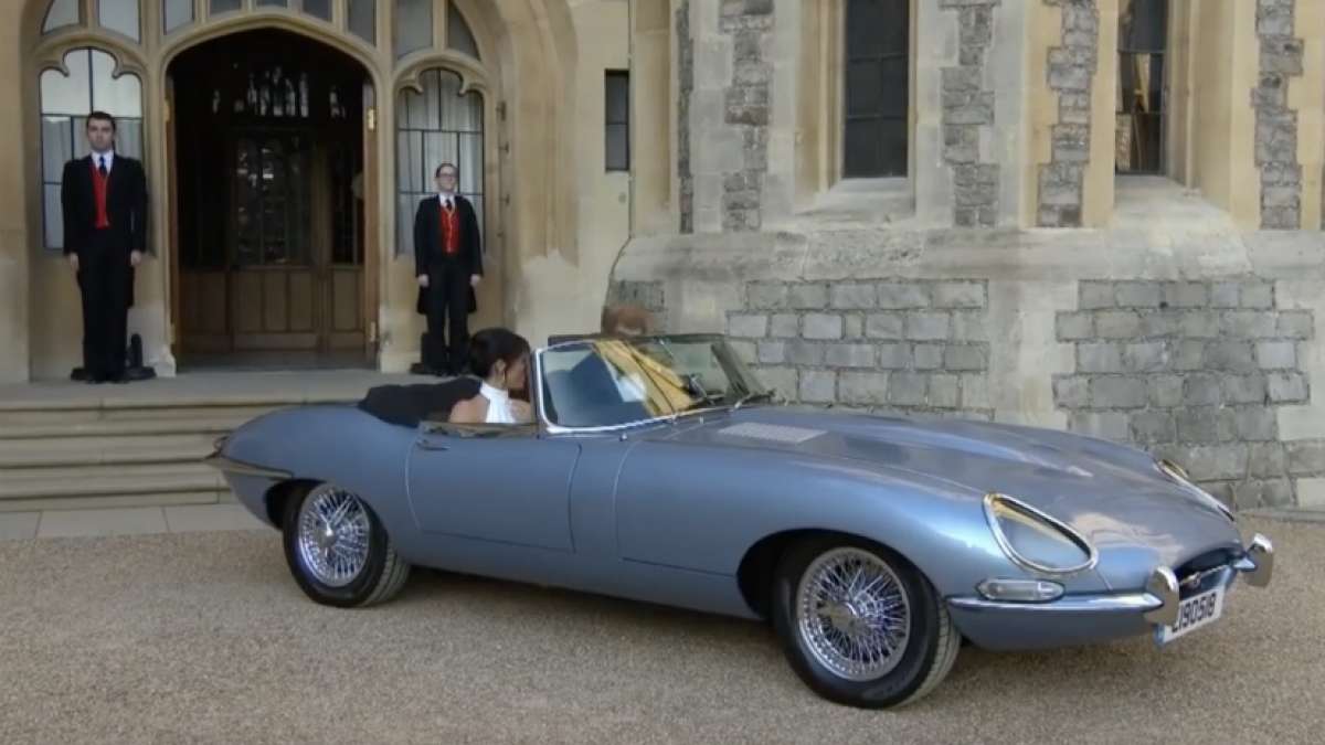 Prince Harry drove his new bride in a classic Jaguar: Their first drive ...
